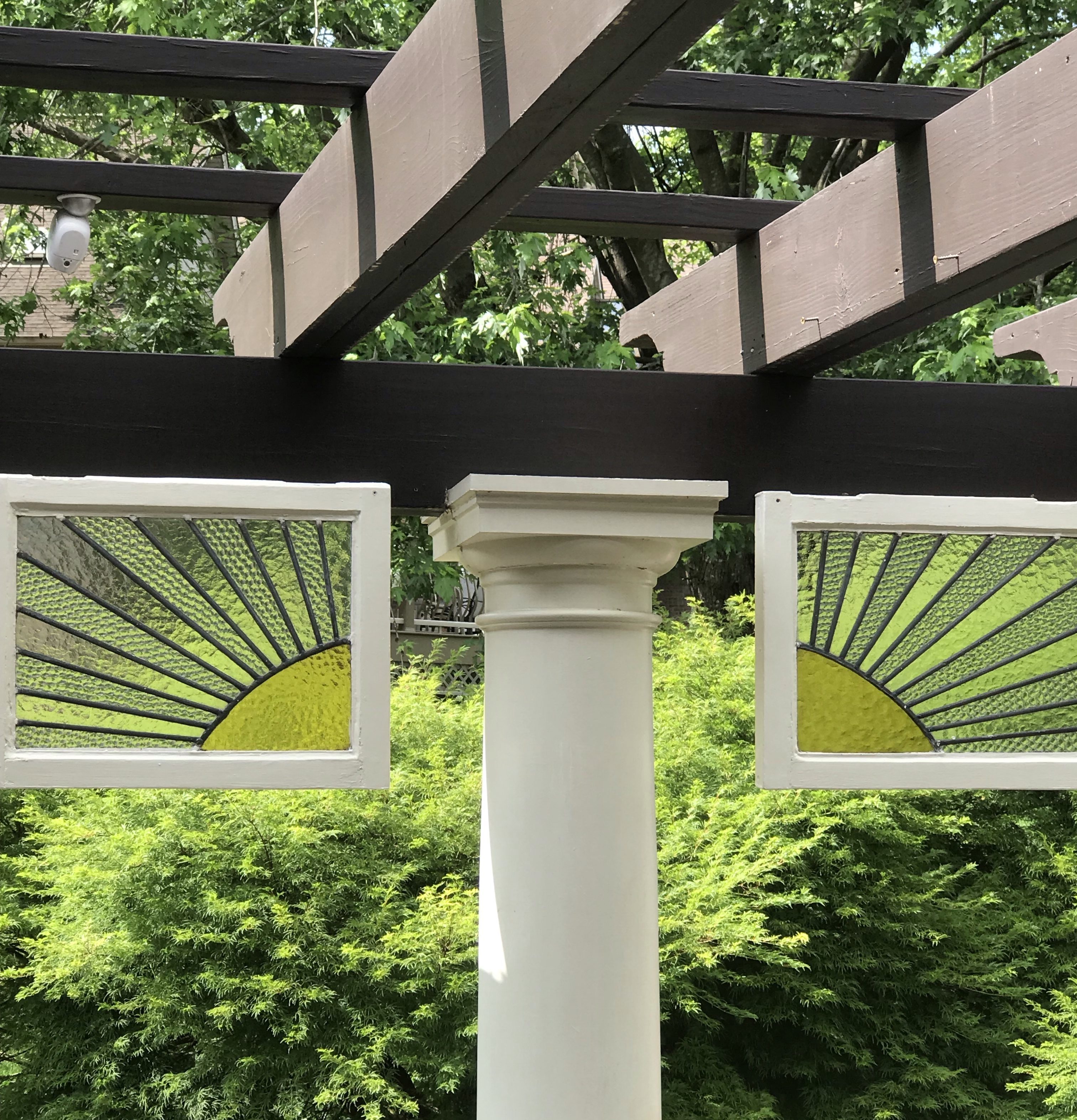 Sunray leaded stained glass window archive