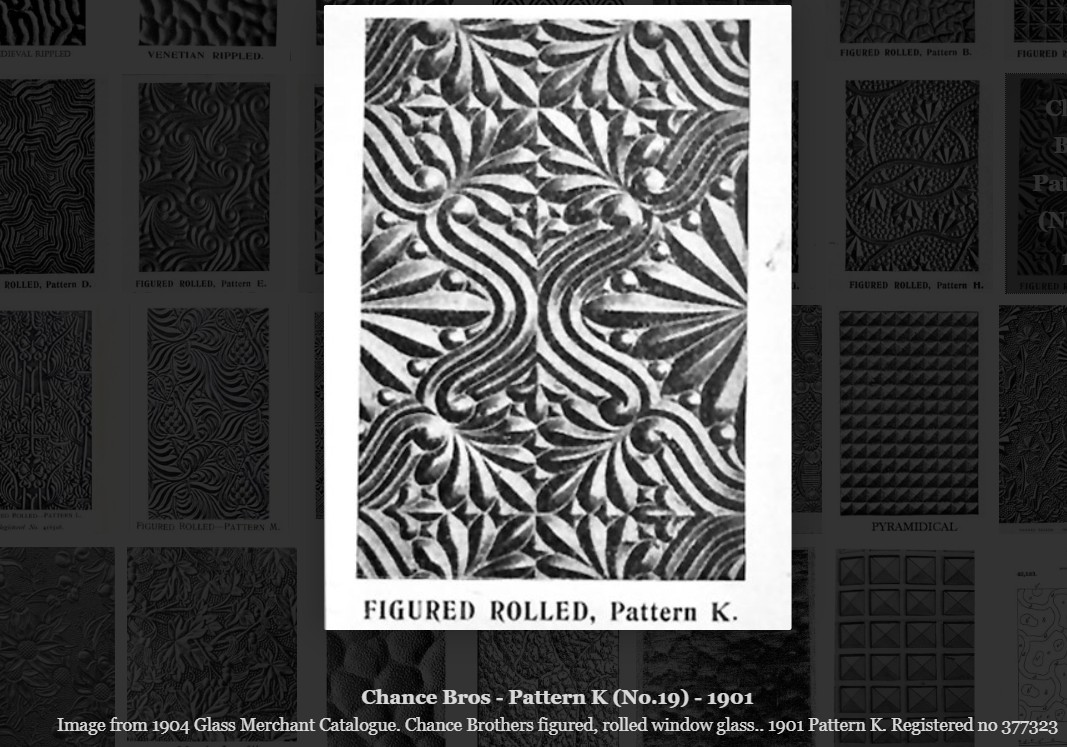 Pattern K Chance Brothers catalogue reference – Richard Cann